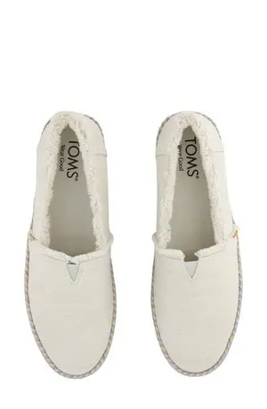 Toms Valencia Platform Espadrille - White Multi