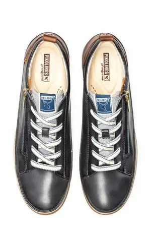 Pikolinos Vigo Leather Sneakers With Zip Closure - Ocean