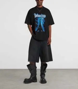 Balenciaga Cotton Paris Thunderstorm T-shirt