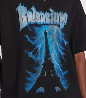 Balenciaga Cotton Paris Thunderstorm T-shirt