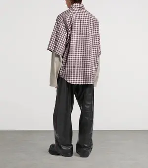 Balenciaga Cotton Layered Wrong Sleeve Shirt - Pink