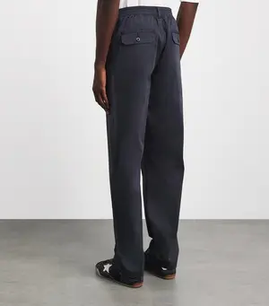 Paige Stretch-cotton Eberton Wide-leg Chinos