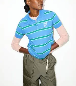 Max & Co. Cotton Striped Polo Shirt - Blue