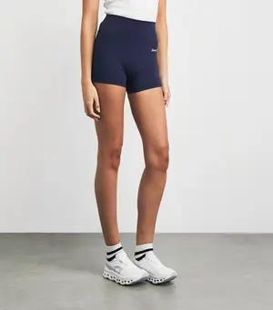 SPORTY & RICH Logo Serif Biker Shorts
