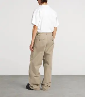Balenciaga Cotton Drawstring Oversized Chinos