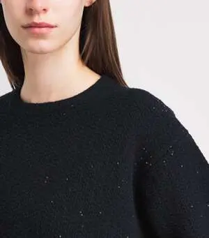Fabiana Filippi Wool-blend Sequin Sweater - Blue