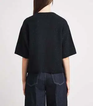 Fabiana Filippi Wool-blend Sequin Sweater - Blue