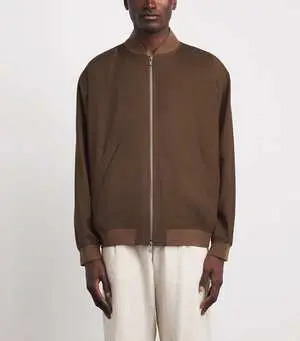Barena Venezia Virgin Wool Zip-up Bomber Jacket