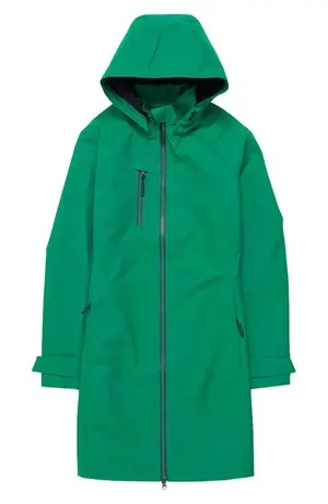 SEASALT CORNWALL Coverack Waterproof Organic Cotton Raincoat With Removable Hood