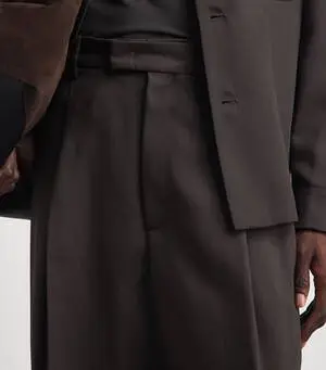Barena Venezia Virgin Wool Pleated Wide-leg Trousers