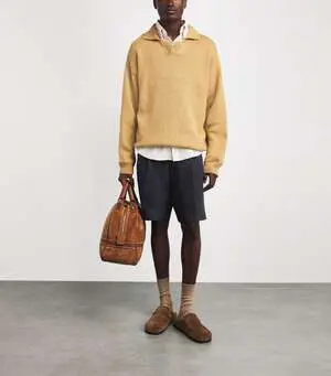 NN.07 Kay" Pleated Stretch-cotton Shorts