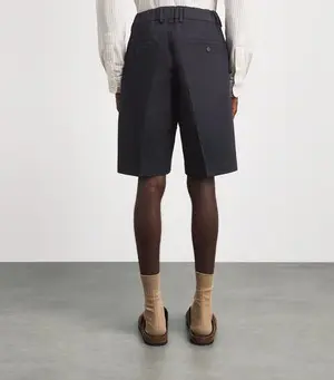 NN.07 Kay" Pleated Stretch-cotton Shorts