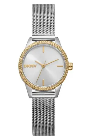 Dkny Milanese Mesh Strap Watch - Silver
