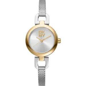 Dkny Signature Shape Mesh Strap Watch Silver
