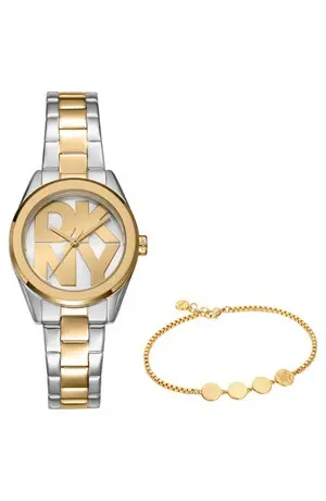 Dkny L 145 Bracelet Watch & Bracelet Set - Silver