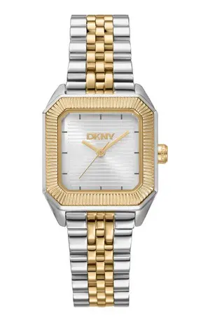 Dkny Signature Shape Tank Bracelet Watch - Silver