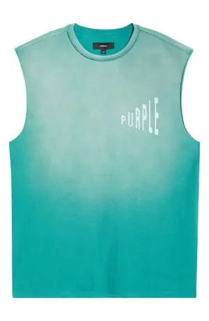 PURPLE BRAND Distressed Sleeveless Graphic T-shirt