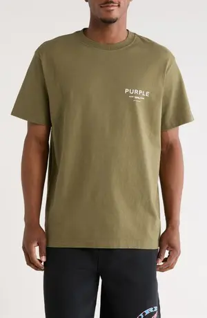 PURPLE BRAND Logo Graphic T-shirt - Green