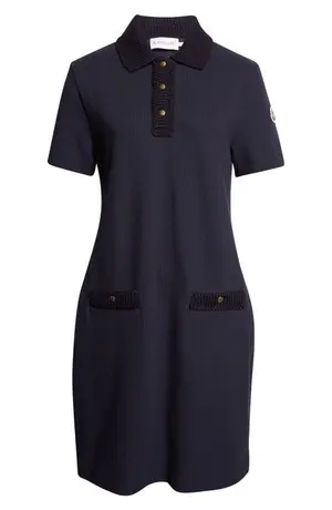 Moncler Cotton Piqué Polo Mini Dress