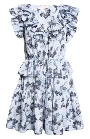 Ulla Johnson Celie Abstract Print Ruffled Minidress
