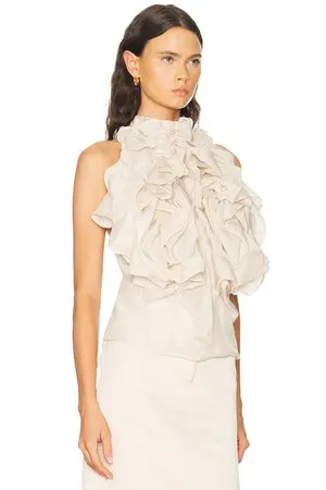 MAISON MARGIELA Ruffled Halterneck Blouse