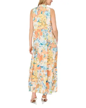 Vince Camuto Sleeveless V-neck Tiered Maxi Dress