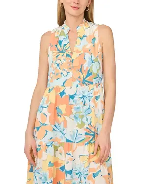 Vince Camuto Sleeveless V-neck Tiered Maxi Dress