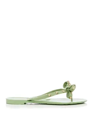 Valentino Garavani Rockstud Bow Thong Sandals