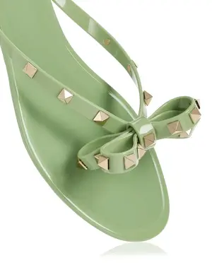Valentino Garavani Rockstud Bow Thong Sandals