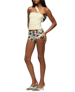 EDIKTED Kalia Sea Star Asymmetric Strap Top