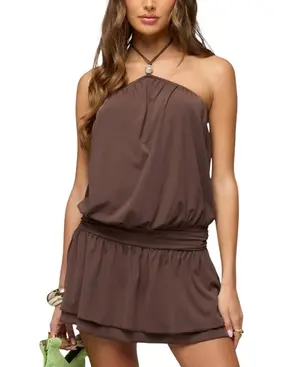 EDIKTED Mikaela Drop Waist Mini Dress