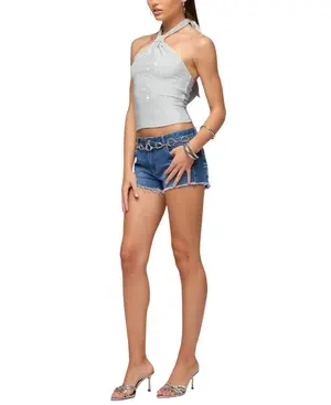 EDIKTED Katalya Glitter Halter Top