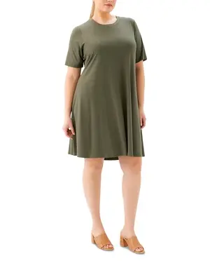 Karen Kane Plus Short Sleeve A Line Dress