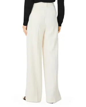 French Connection Harry High Waisted Wide Leg Trousers - Cream