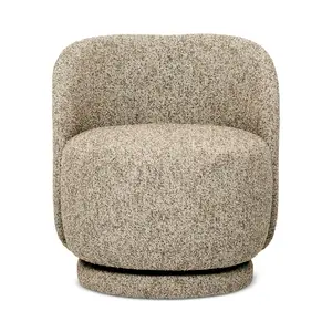 INTERLUDE HOME Oslo Swivel Lounge Chair - Hearth