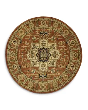 NOURISON HOME Jaipur Ja33 Round Area Rug, 8' X 8 - Brick