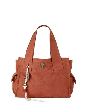 Kurt Geiger Celia Quilted Canvas Tote - Rust/copper
