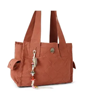 Kurt Geiger Celia Quilted Canvas Tote - Rust/copper