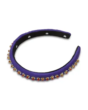 Lele Sadoughi The Met X Lele Gigi Embellished Headband - Lapis