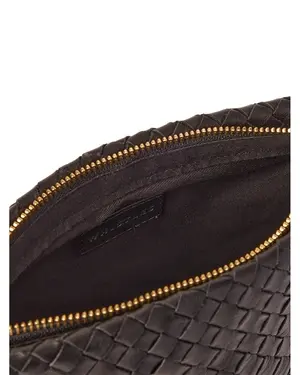 Whistles Avah Woven Leather Clutch