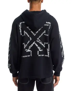 Off-White Type Arrow Diagonal Loose Hoodie