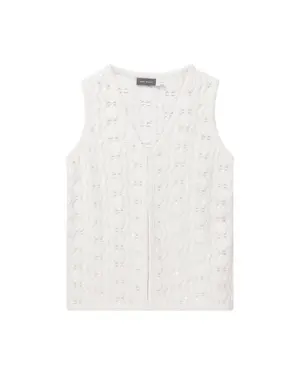 Mint Velvet Crochet Sequin Top