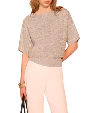 Mint Velvet Metallic Batwing Knit Top
