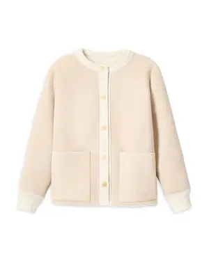 Lafayette 148 New York Reversible Shearling Jacket