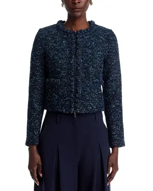 Lafayette 148 New York Crocheted Pom Pom Jacket