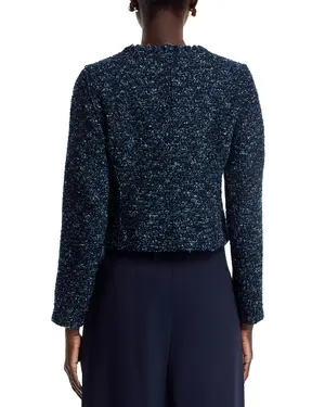 Lafayette 148 New York Crocheted Pom Pom Jacket