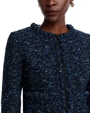 Lafayette 148 New York Crocheted Pom Pom Jacket