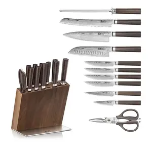 CANGSHAN Cagshan 12 Piece Maya Knife & Block Set - Brown