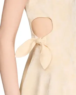 Sandro Short Floral Jacquard Dress