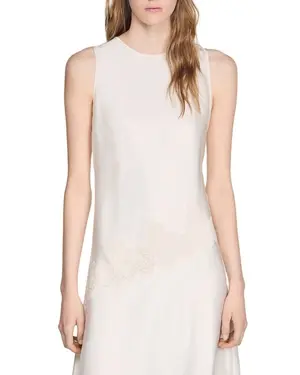 Sandro Asymmetric Satin Dress